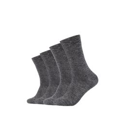 Camano Damen Socken "Socken 4er Pack", Gr. 35, grau, 40% Wolle, 40% Polyacryl, 18% Polyamid, 2% Elasthan, uni, Socken