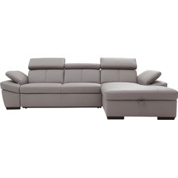 Ecksofa, B:280cm H:77cm T:170cm, grau, exxpo - SOFA FASHION, Microfaser-Primabelle (100%