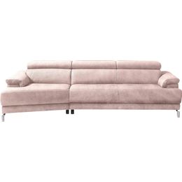 Ecksofa Egoitaliano, B:246cm H:99cm T:140cm, grau, Luxus-Micofaser Lederoptik (100% Polyester) ist ein neues technisches Gewebe mit einem visuellen