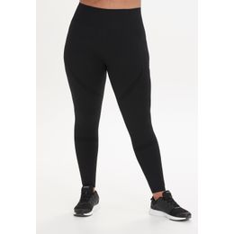 Q BY ENDURANCE Damen Sporthose "Cerine", schwarz, Gr. 44, unifarben, 80% Nylon, 19% Elasthan, 1% Polyester, Hosen, mit leichter Kompression