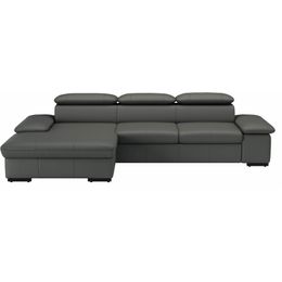Sit & More Ecksofa SIT & MORE, B:286cm H:73cm T:174cm, grau, Wohnzimmer, Sofas, "Alcudia L-Form", wahlweise mit Bettfunktion