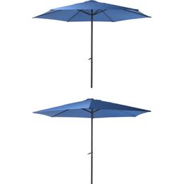 Sonnenschirm Garden Pleasure, blau, Bezug: 100% Polyester, Standschirme, Ø 300 cm, blau