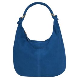 Bruno Banani Damen Shopper, blau, Leder, unifarben, Taschen, echt Leder