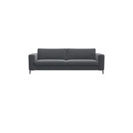 3-Sitzer FLEXLUX, B:229cm H:85cm T:92cm, grau, 100% Polyester, Sofas, "Fiore, super Sitzkomfort durch Kaltschaum im Sitz", breite Armlehnen, F&uuml;&szlig;e