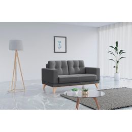 Sit & More 2-Sitzer SIT & MORE, B:165cm H:90cm T:97cm, grau, 100% PES, Sofas, "Lavida"