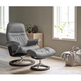 Relaxsessel stressless, B:92cm H:105cm T:80cm, grau, Leder BATICK: BATICK ist ein leicht korrigiertes, durchgef&auml;rbtes und genarbtes M&ouml;belleder, bei