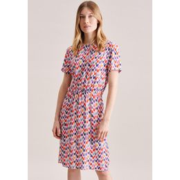 Seidensticker Damen Sommerkleid "Schwarze Rose", rot, Gr. 34, bedruckt, 100% Viskose, Kleider, Kurzarm Rundhals Druck