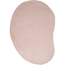 Hochflor-Teppich Bruno Banani, B:100cm H:25mm L:150cm, rosa, Kunstfaser, Teppiche, "Rabbit 2 Bean, Kunstfell Teppich, Modern, besondere Form",