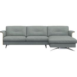 Ecksofa FLEXLUX, B:273cm H:81cm T:158cm, blau, 62% Polyester/17%Baumwolle/14%Viscose/7%Leinen, Wohnzimmer, Sofas, "Glow, super bequem durch