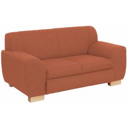 Sofa Home Affaire, B:159cm H:78cm T:84cm, orange, Struktur fein (100% Polyester);100% Polyester/ 85% Polyester+15% Polyacryl Melrose/Struktur,