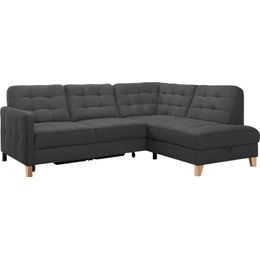 Ecksofa, B:228cm H:84cm T:174cm, blau, exxpo - SOFA FASHION, Wohnzimmer, Sofas, "Elio, kompakt und komfortabel, bequem, zeitloses Design, L-Form",