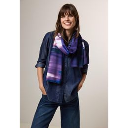Cecil Damen Schal, blau, bedruckt, Stoff, 100% Polyester, Modet&uuml;cher, mit grafischem Print