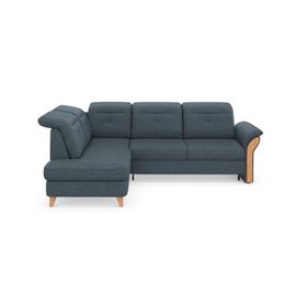 Ecksofa Home Affaire, B:269cm H:92cm T:200cm, blau, Luxus-Microfaser Euphora 100% Polyester, ;Easy Care: 98% Polyester, 2% Polyamid;Luxus-Microfaser