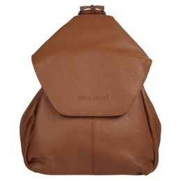 Bruno Banani Damen Cityrucksack, braun, Leder, Rindsleder, Rucksäcke, echt Leder