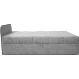 Schlafsofa Alina, B:205cm H:73cm T:91cm, grau, Struktur fein XBO (100% Polyester), Kinderzimmer, Sofas, "Marla", inkl. Stauraum, Armlehne wahlweise
