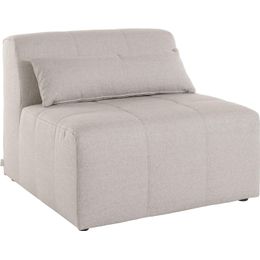 Sofa-Mittelelement, B:90cm H:74cm T:90cm, beige, LeGer Home by Lena Gercke, 100% Polyester, Polsterelemente, "Maileen", separat stellbar oder fest