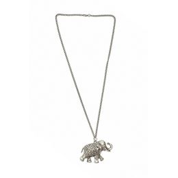 Damen Lange Kette "Elefant", silber, Basic, Collezione Alessandro, Metall, Halsketten, mit detailliertem Elefantenanhänger