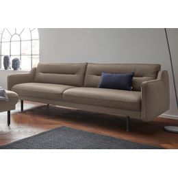 2,5-Sitzer Andas, B:229cm H:81cm T:92cm, grau, Struktur weich (100% Polyester);Luxus-Microfaser Lederoptik (100% Polyester);100% NaturLEDER, Sofas,