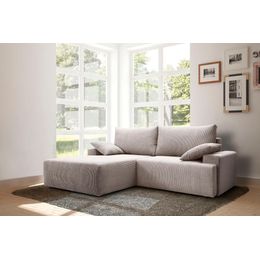 Ecksofa, B:240cm H:92cm T:177cm, beige, exxpo - SOFA FASHION, Wohnzimmer, Sofas, "Orinoko, aktuelles Design und hoher Sitzkomfort, L-Form", inkl.