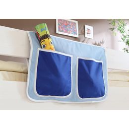 Betttasche Ticaa, B:56cm H:32cm, blau, Baumwolle, Taschen