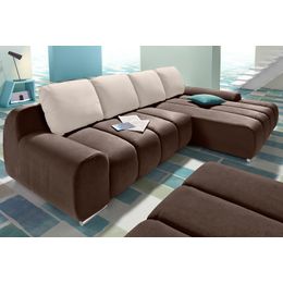Ecksofa Inosign, B:291cm H:90cm T:174cm, orange, Luxus-Microfaser ALTARA NUBUCK (100% Polyester);Luxus-Microfaser ALTARA NUBUCK (100%