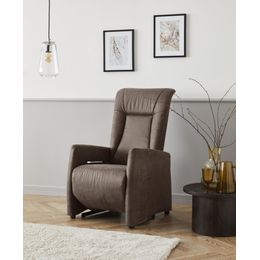 Sit & More TV-Sessel SIT & MORE, B:71cm, braun, 100% Polyester, Sessel, "Melissa", wahlweise elektrisch oder manuell verstellbar, optional Aufstehhilfe