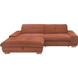 Ecksofa, B:276cm H:89cm T:198cm, orange, SET ONE BY Musterring, 100% Polyester, Wohnzimmer, Sofas, "SO 1200 inkl. Sitztiefen- & Rückenverstellung für