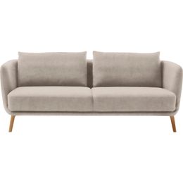 Schöner Wohnen Kollektion 3-Sitzer, B:210cm H:71cm T:91cm, beige, SCHÖNER WOHNEN-KOLLEKTION, 100% Polyester, Sofas, "Pearl - 5 Jahre Hersteller-Garantie, auch in Bouclé", Maße