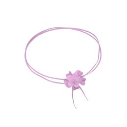 Damen Tailleng&uuml;rtel "Bl&uuml;te", lila, Basic, Collezione Alessandro, unifarben, Leder, G&uuml;rtel, Lederband mit echt Leder Bl&uuml;te