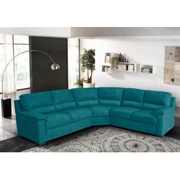 Ecksofa Egoitaliano, B:266cm H:90cm T:246cm, blau, Luxus-Mikrofaser BLUSH (100% Polyester) ist ein innovatives Mikrofasergewebe mit wasser- und