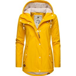 Ragwear Damen Regenjacke "YM-Marge", gelb, Gr. XL, Obermaterial: 100% Polyester; Innenfutter: 100% Polyester, Jacken, stylische Übergangsjacke mit