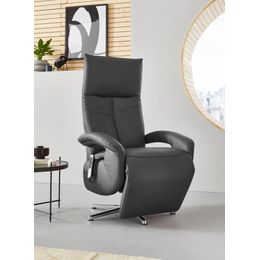 Sit & More TV-Sessel SIT & MORE, B:74cm H:117cm T:85cm, schwarz, Sessel, "Tycoon mit Kopfteilverstellung und 360 Drehfunktion", wahlweise manuell oder