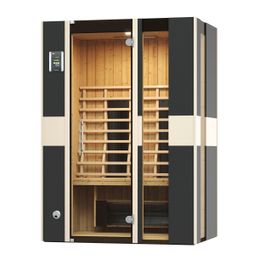 Weka Infrarotkabine "Infrarotkabine MILA 2", ohne Ofen, externe Steuerung, (ohne Ofen), beige, Saunen, sportlichesDesign, farblich abgesetzt, 3