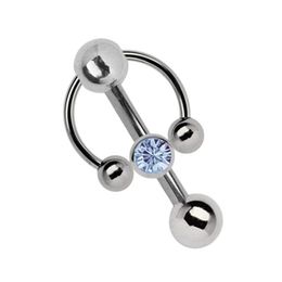 Adelia&acute;s ADELIA ́S Damen Intimpiercing "Piercing Intimpiercing ", blau, Titan, Piercings, Titan - Klitoris - Banane mit 5 mm Lochkugel