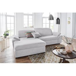 Ecksofa, B:278cm H:98cm T:165cm, grau, exxpo - SOFA FASHION, Wohnzimmer, Sofas, "Kyoto, inkl. Kopfteil- und Armteilverstellung, hoher Sitzkomfort",
