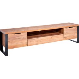 TV-Board Jahnke, B:180cm H:45cm T:39,5cm, braun, Holzwerkstoff, Sideboards, "LOOP", Breite ca. 180 cm