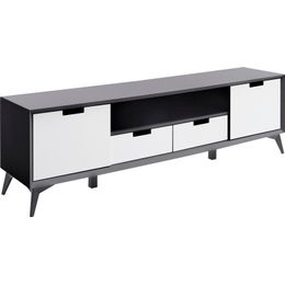 Lowboard MCA furniture, B:180cm H:55cm T:40cm, grau, Holzwerkstoff, Wohnzimmer, Sideboards, "Netanja", Breite ca. 180 cm