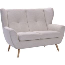 2-Sitzer, B:140cm H:102cm T:90cm, beige, exxpo - SOFA FASHION, Sofas, "ALVESTA, Loungesofa, K&uuml;chensofa, hoher Sitzkomfort, Ohrenbackensofa",
