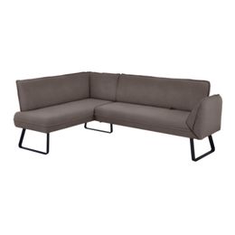 K+w Komfort & Wohnen Eckbank, H:91cm T:68cm, braun, K+W KOMFORT & WOHNEN, Esszimmer, Sitzbänke, "Drive", mit Seitenteilverstellung am langem Schenkel zur