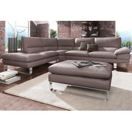 Ecksofa Calia italia, B:297cm H:87cm T:97cm, braun, NaturLeder Sorrento;Leder Bull, Wohnzimmer, Sofas, "Dave, italienisches Designsofa mit