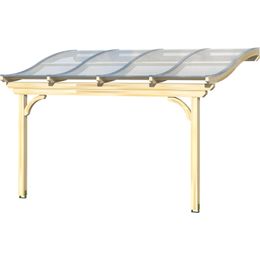 Skan Holz Terrassendach SKANHOLZ, B:434cm T:239cm, braun, Polycarbonat (PC), Terrassen&uuml;berdachungen, "Verona", Leimholz