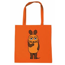 logoshirt Damen Henkeltasche "Baumwolltasche Die Sendung mit der Maus", orange, Baumwolle, bedruckt, Taschen, mit Sendung mit der Maus-Logo
