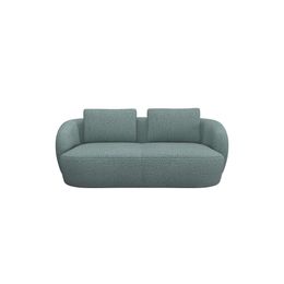 2,5-Sitzer FLEXLUX, B:186cm H:85cm T:102cm, blau, 62% Polyester, 17% Cotton, 14% Viscose, 7% Linen, Sofas, "Torino, rund, Couch, Loveseat", Modernes,