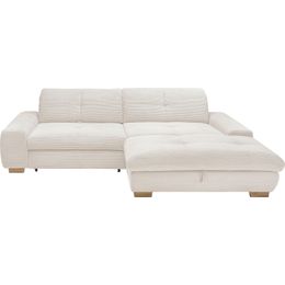 Ecksofa, B:276cm H:89cm T:198cm, beige, SET ONE BY Musterring, 100% Polyester, Wohnzimmer, Sofas, "SO 1200 inkl. Sitztiefen- & Rückenverstellung für