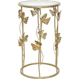 Beistelltisch, B:34cm H:60cm T:34cm, gold, HOFMANN LIVING AND MORE, Wohnzimmer, Tische