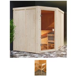 Karibu Sauna "Kotka", (ohne Ofen), beige, Saunen
