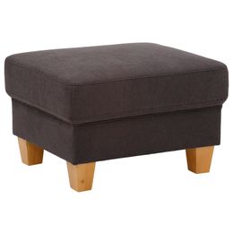 Polsterhocker Home Affaire, B:63cm H:48cm T:74cm, grau, 100% Polyester, Hocker, "Conville", Passend zur Servie "Conville", mit Federkern