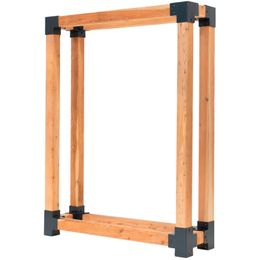 Kaminholzregal WESTMANN, B:138cm H:180cm T:40cm, beige, Holzwerkstoff, Wohnzimmer, Kaminholzlager, "Michel XL"