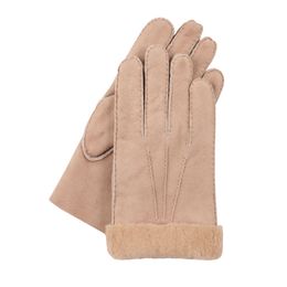 Gretchen Herren Lederhandschuhe, beige, Gr. 8,5, unifarben, 100% Lammfell, Handschuhe, aus echtem Lammfell