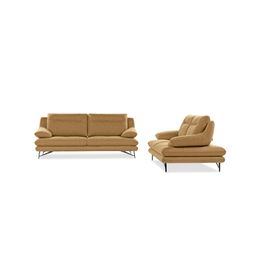 2-Sitzer Calia italia, B:180cm H:90cm T:109cm, gelb, Sofas, "Cezanne, italienisches Designsofa mit erstklassigem Sitzkomfort", wahlweise mit